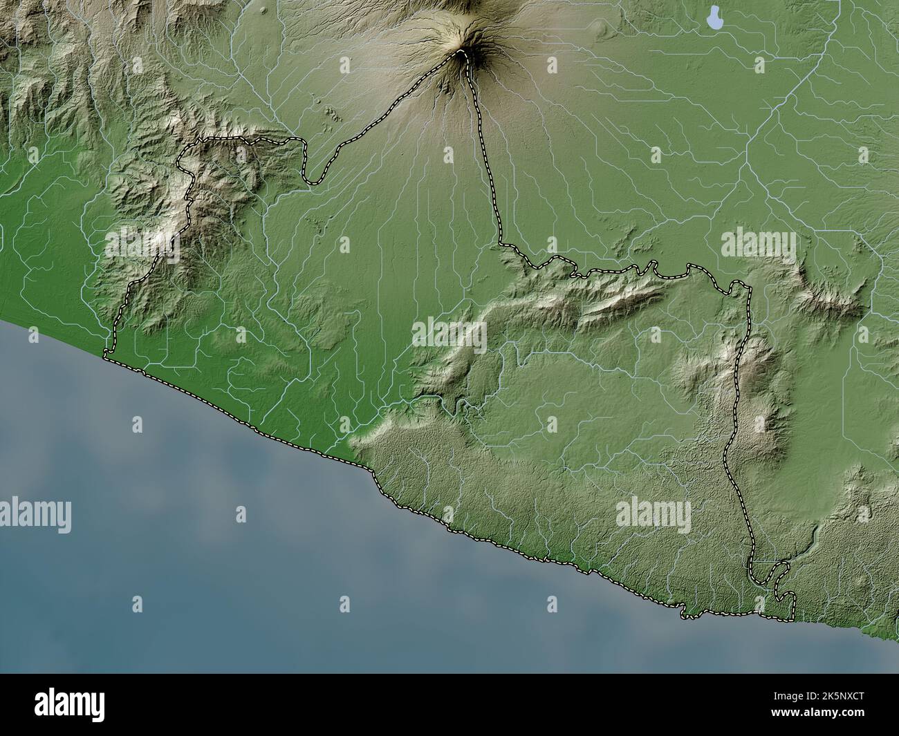 Yogyakarta, special region of Indonesia. Elevation map colored in wiki ...