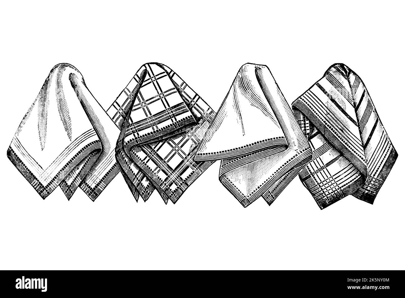 White handkerchiefs Black and White Stock Photos & Images - Alamy