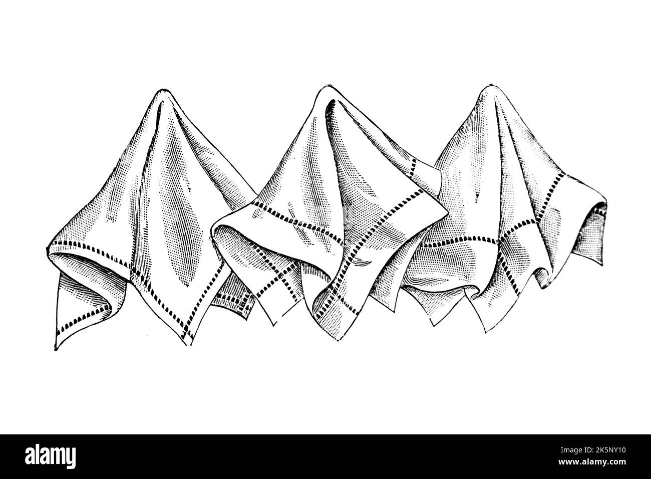 Fabric Handkerchiefs – 1910s Vintage Illustration Stock Photo - Alamy
