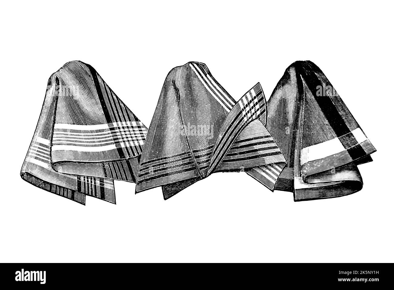 Fabric Handkerchiefs – 1910s Vintage Illustration Stock Photo - Alamy