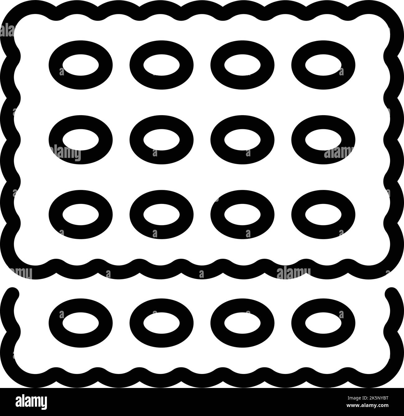 Traditional biscuit icon outline vector. Cake square. Food cracker ...