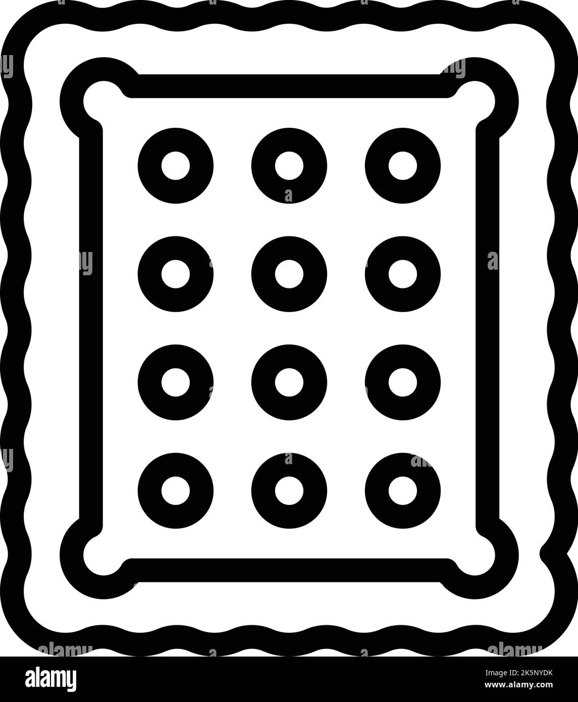 Snack cookie icon outline vector. Food biscuit. Shape sugar Stock ...