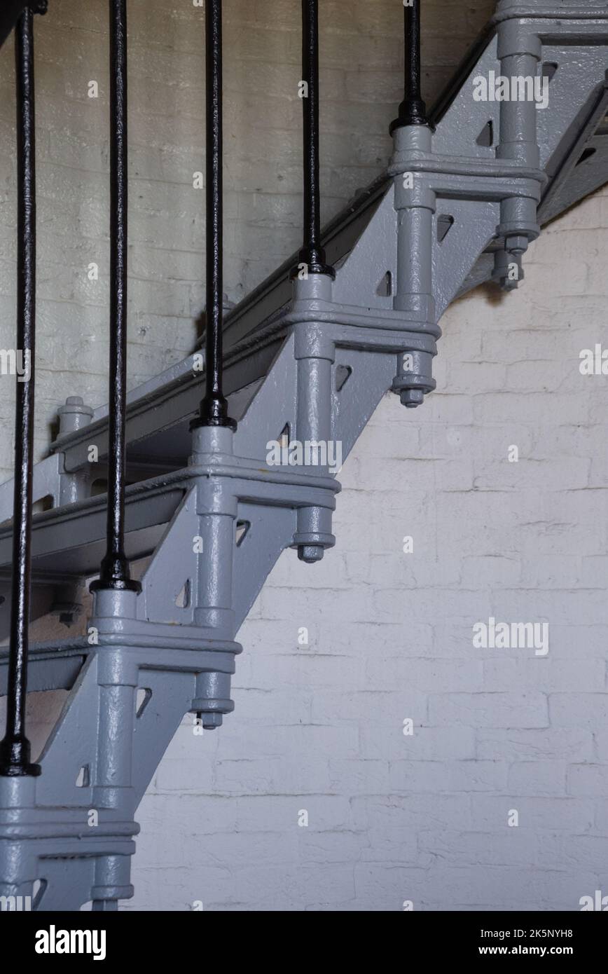 Inside stairs iron railing hi-res stock photography and images - Alamy