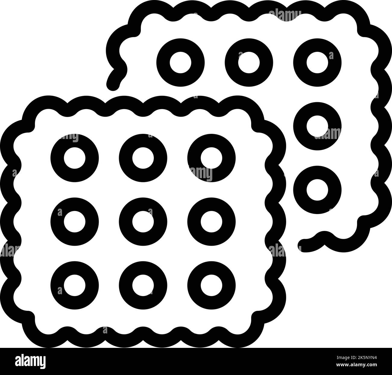 Traditional cracker icon outline vector. Food cookie. Cake shape Stock ...