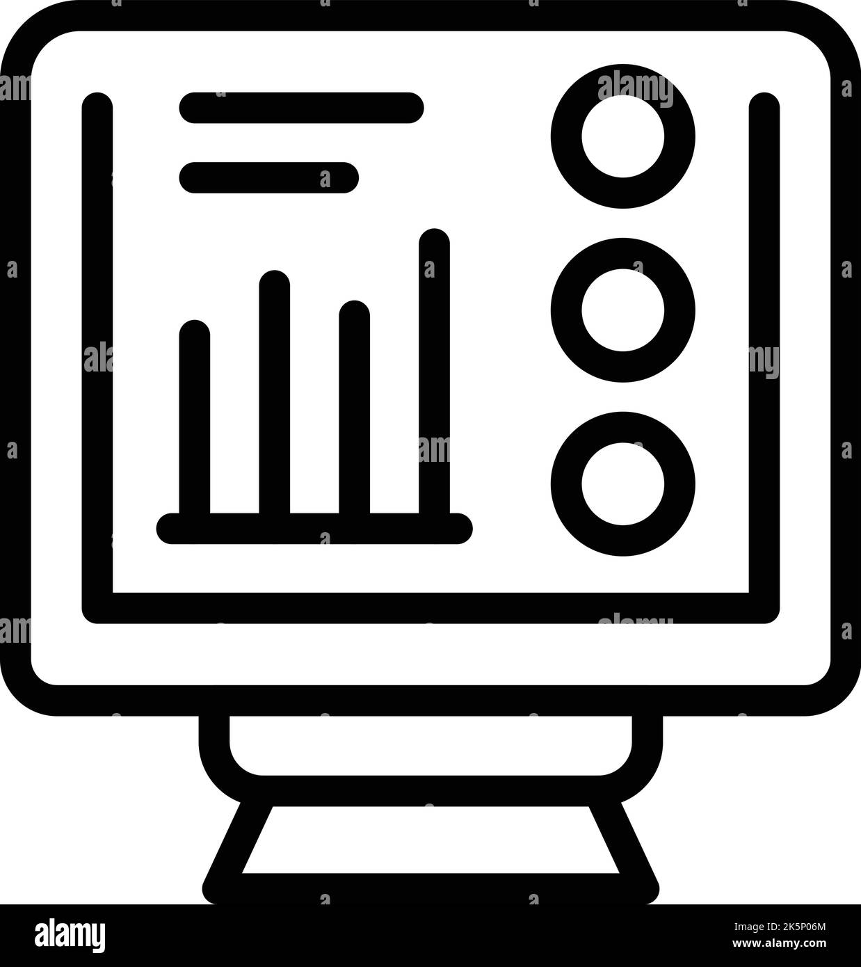 Monitor service icon outline vector. Idea startup. People finance Stock ...