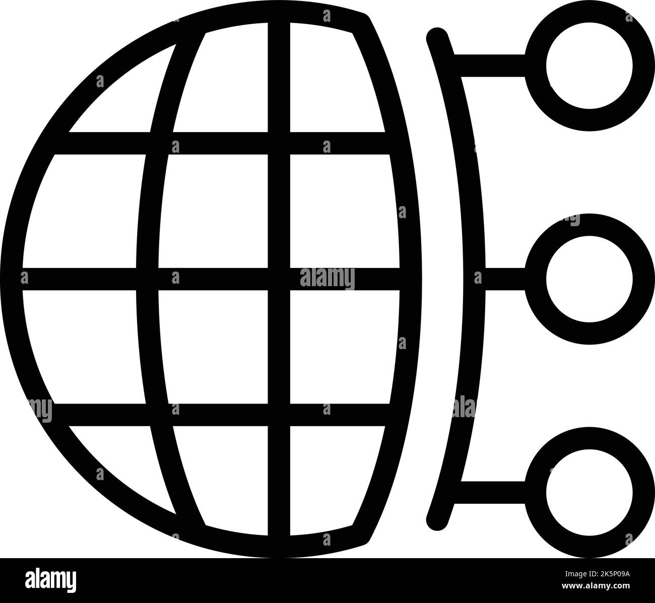 Global service icon outline vector. Success idea. Work person Stock ...