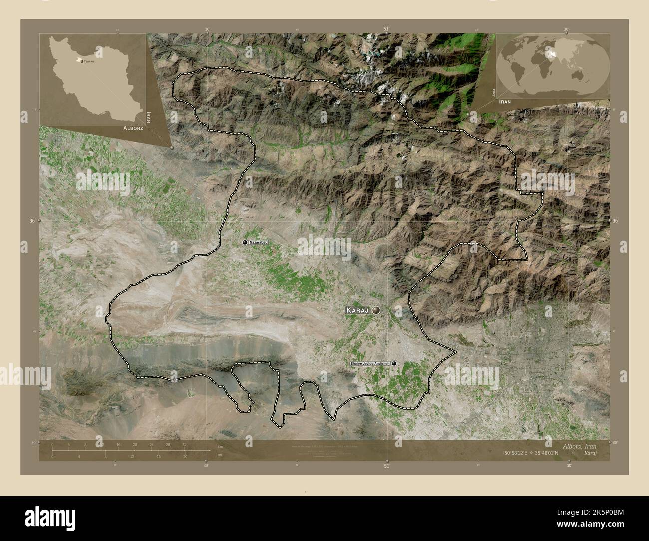 Karaj map hi-res stock photography and images - Alamy