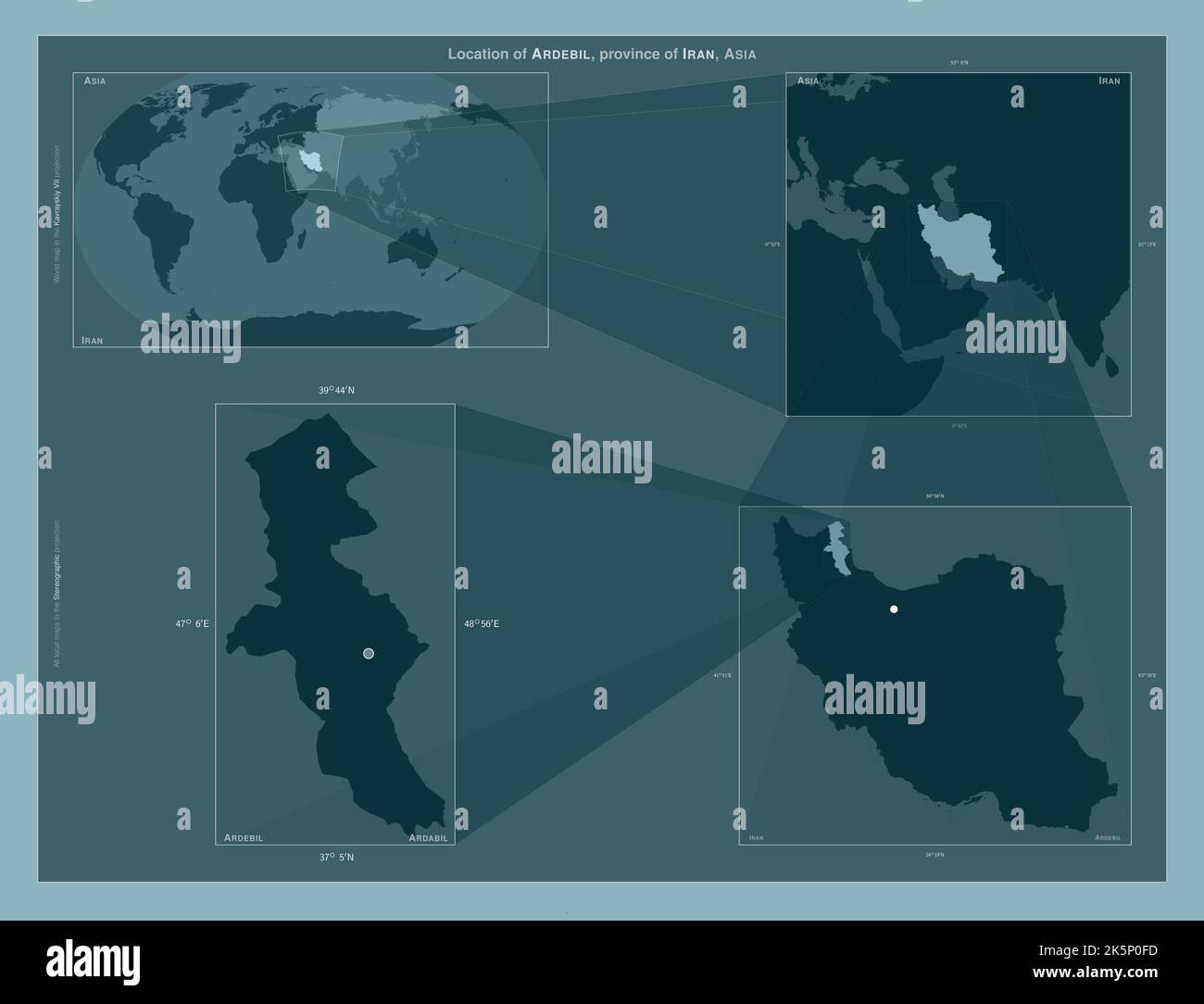 Ardebil map vector hi-res stock photography and images - Alamy