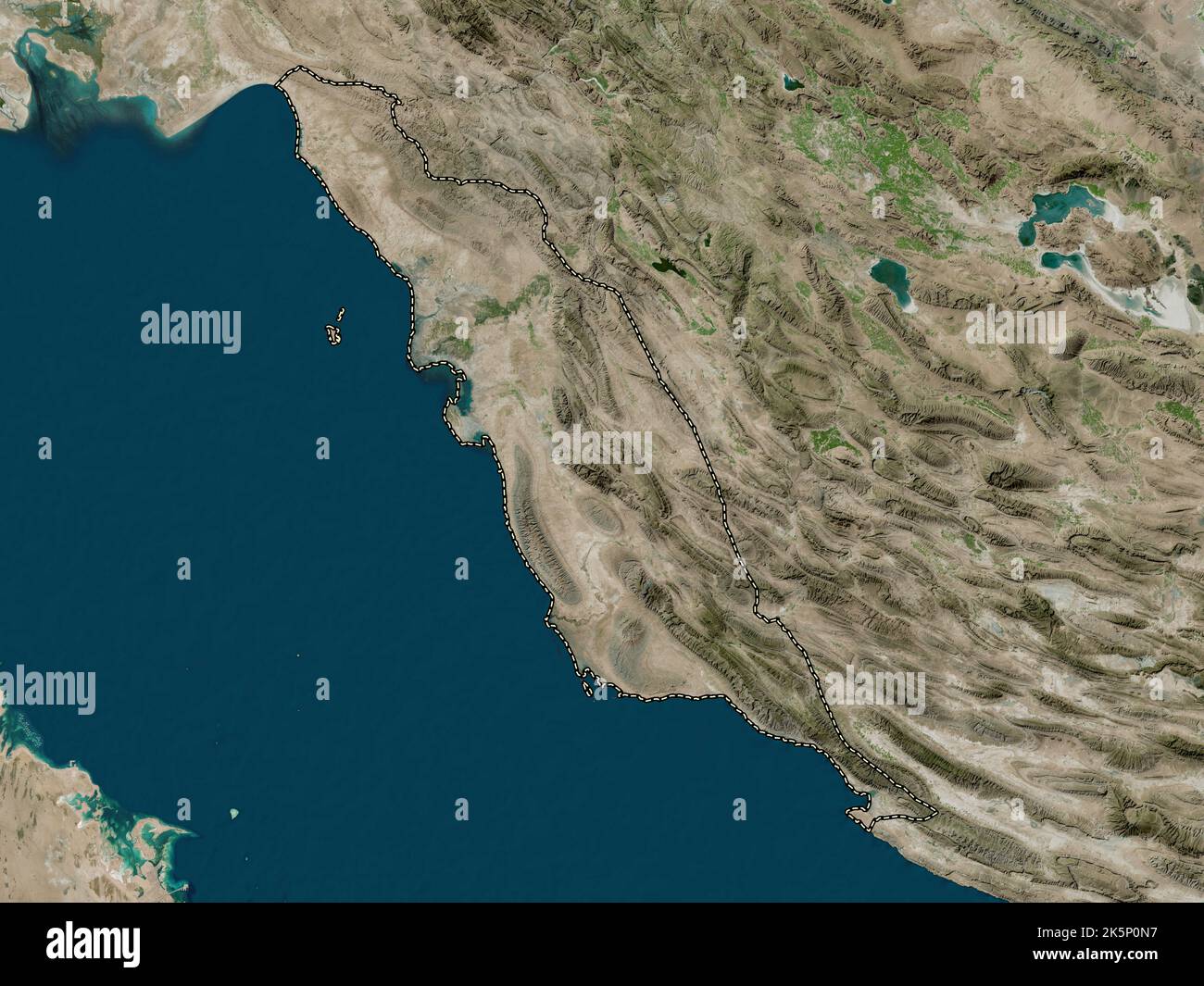 Bushehr, province of Iran. High resolution satellite map Stock Photo ...