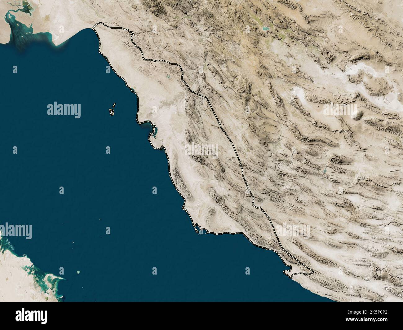 Bushehr, province of Iran. Low resolution satellite map Stock Photo - Alamy