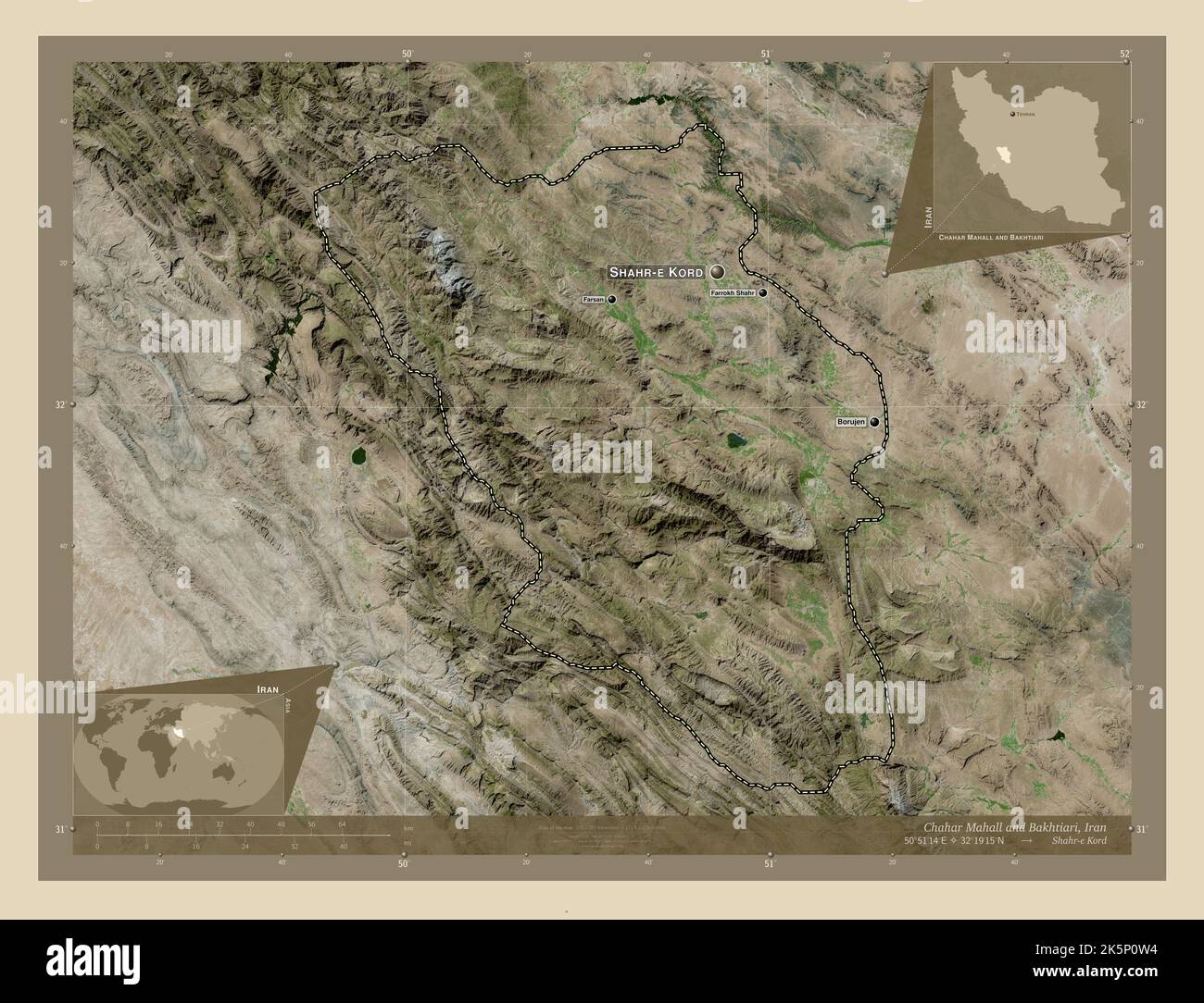 Chahar Mahall and Bakhtiari, province of Iran. High resolution ...