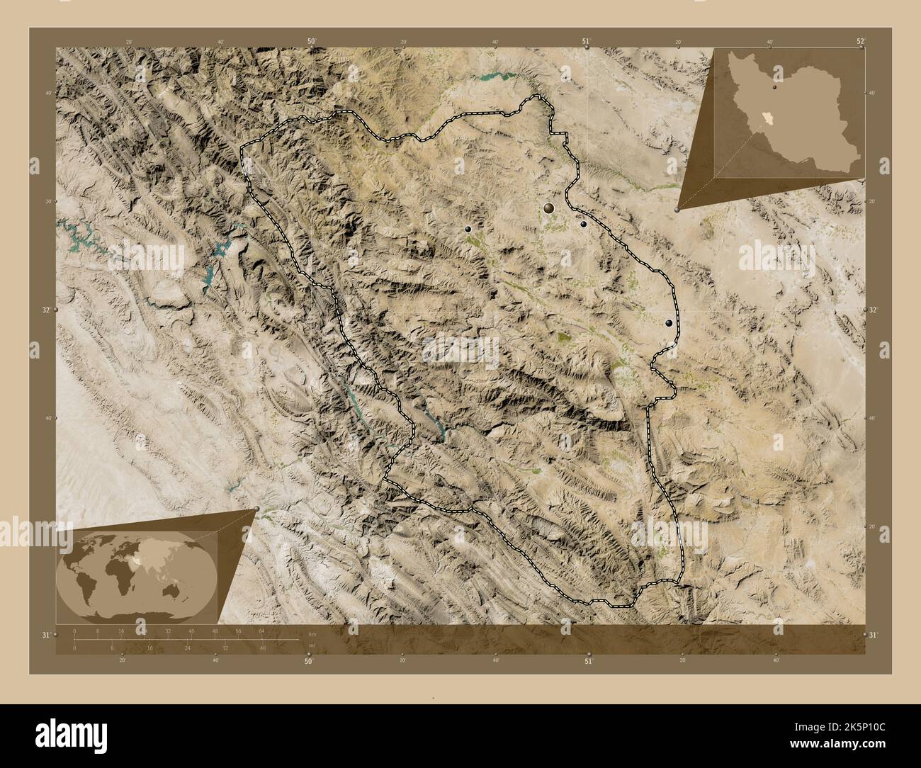 Chahar Mahall and Bakhtiari, province of Iran. Low resolution satellite ...