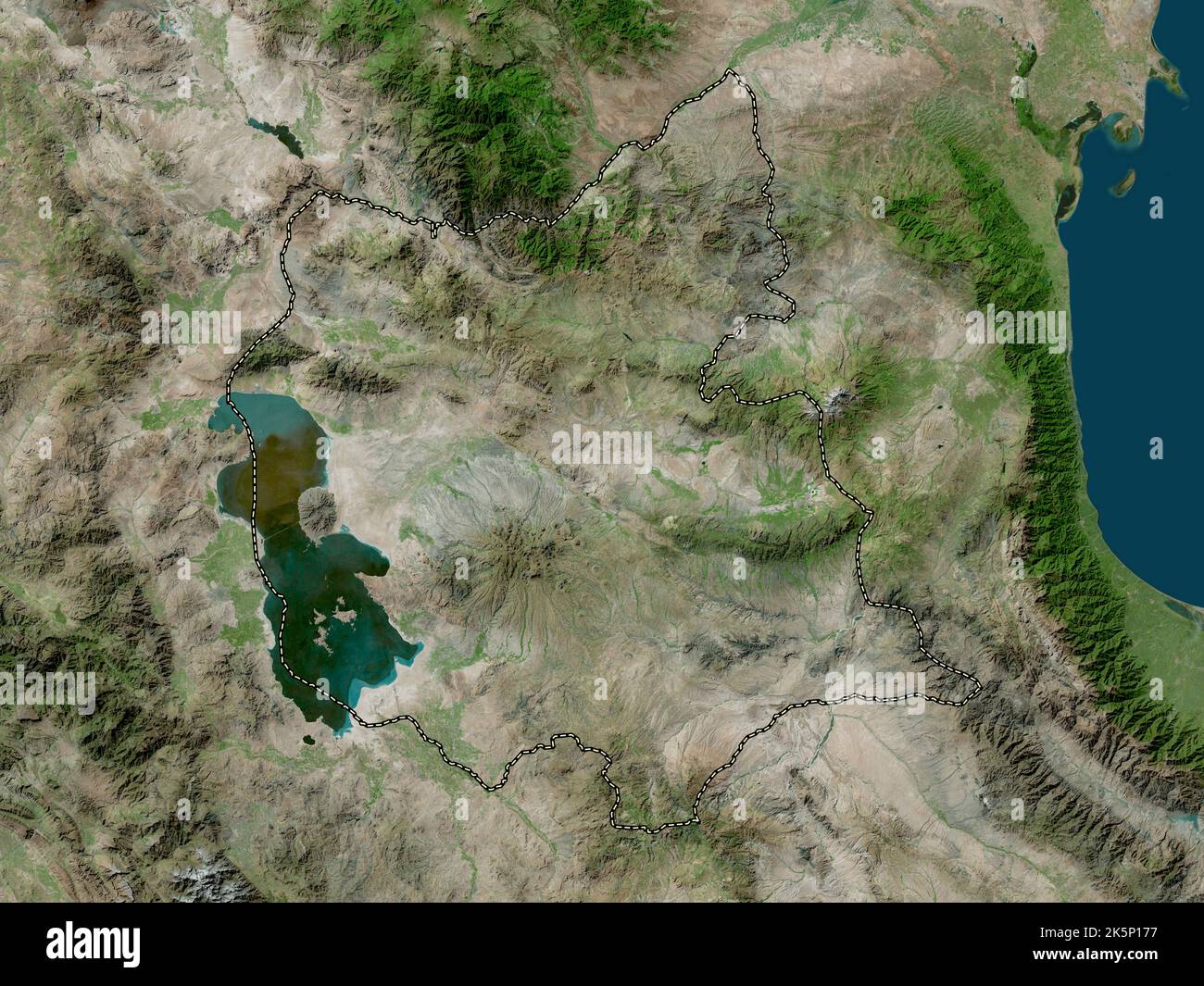 East Azarbaijan, province of Iran. High resolution satellite map Stock ...