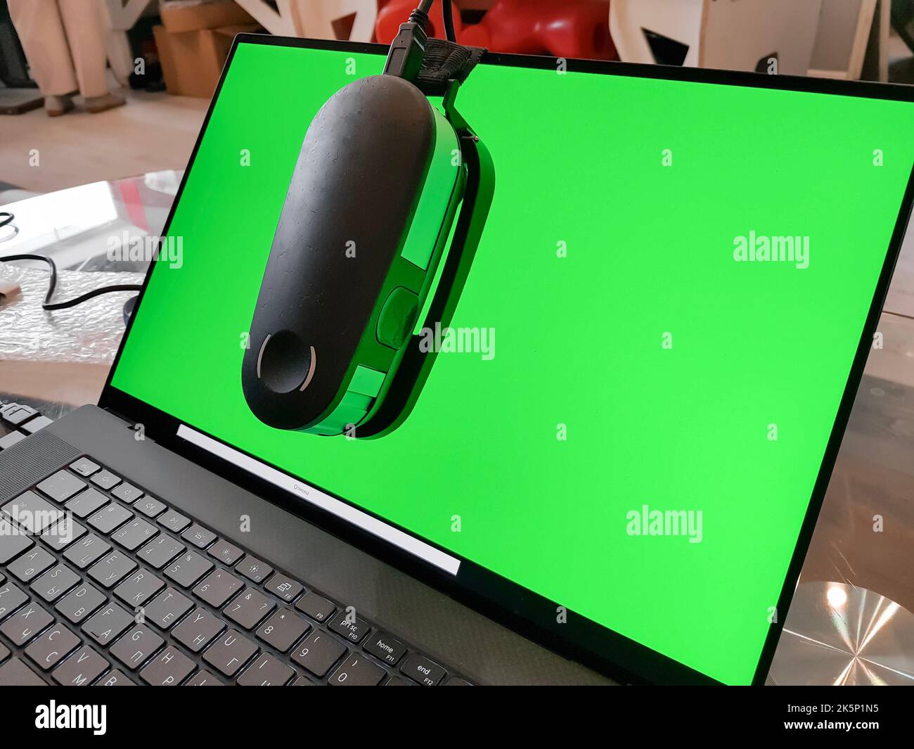 Calibration Of Laptop Led Green Screen Monitor Color Computer Display