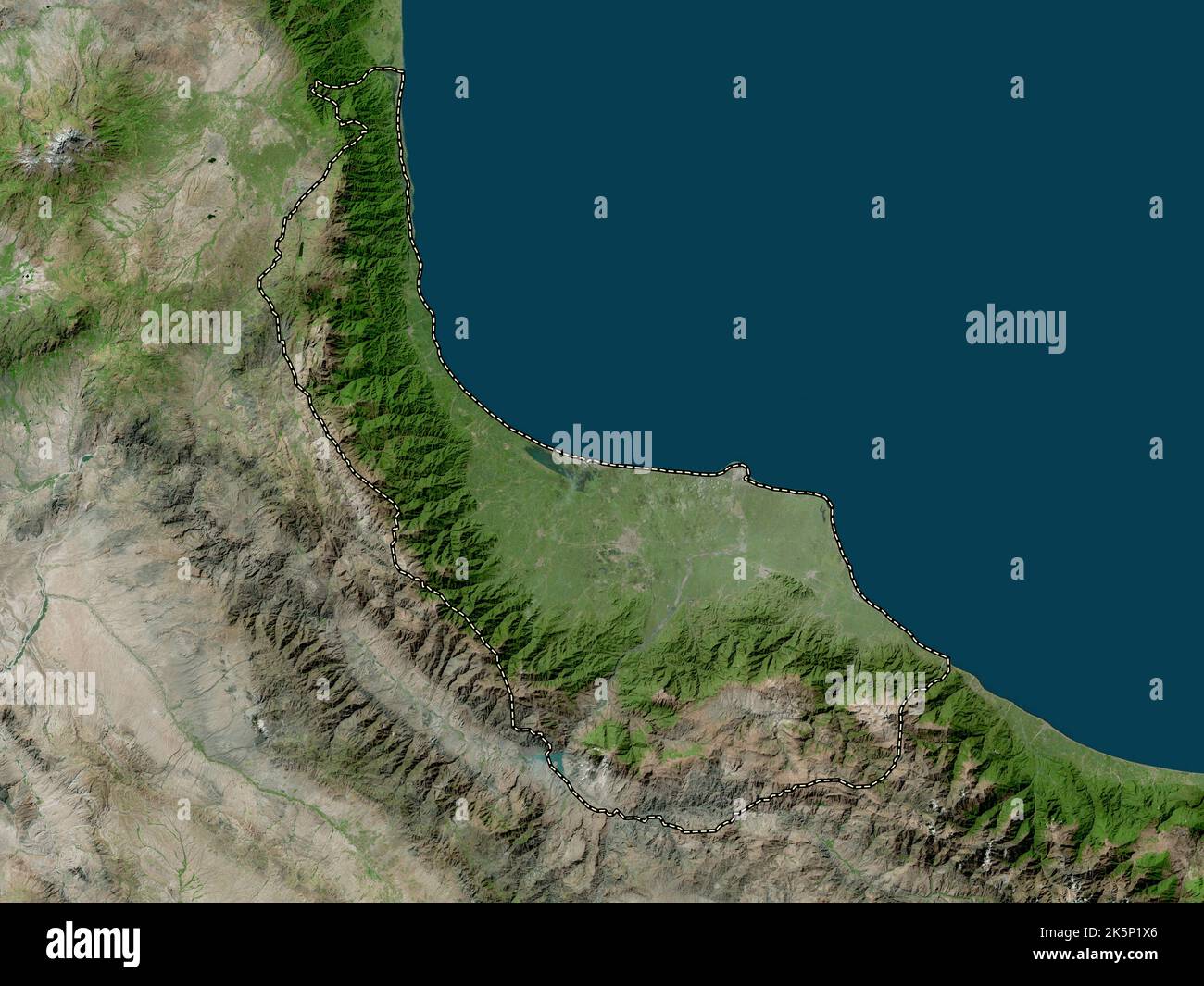 Gilan, province of Iran. High resolution satellite map Stock Photo - Alamy