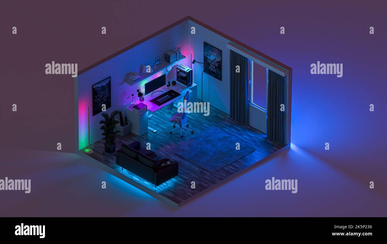 3d render lamp lightning hi-res stock photography and images - Alamy