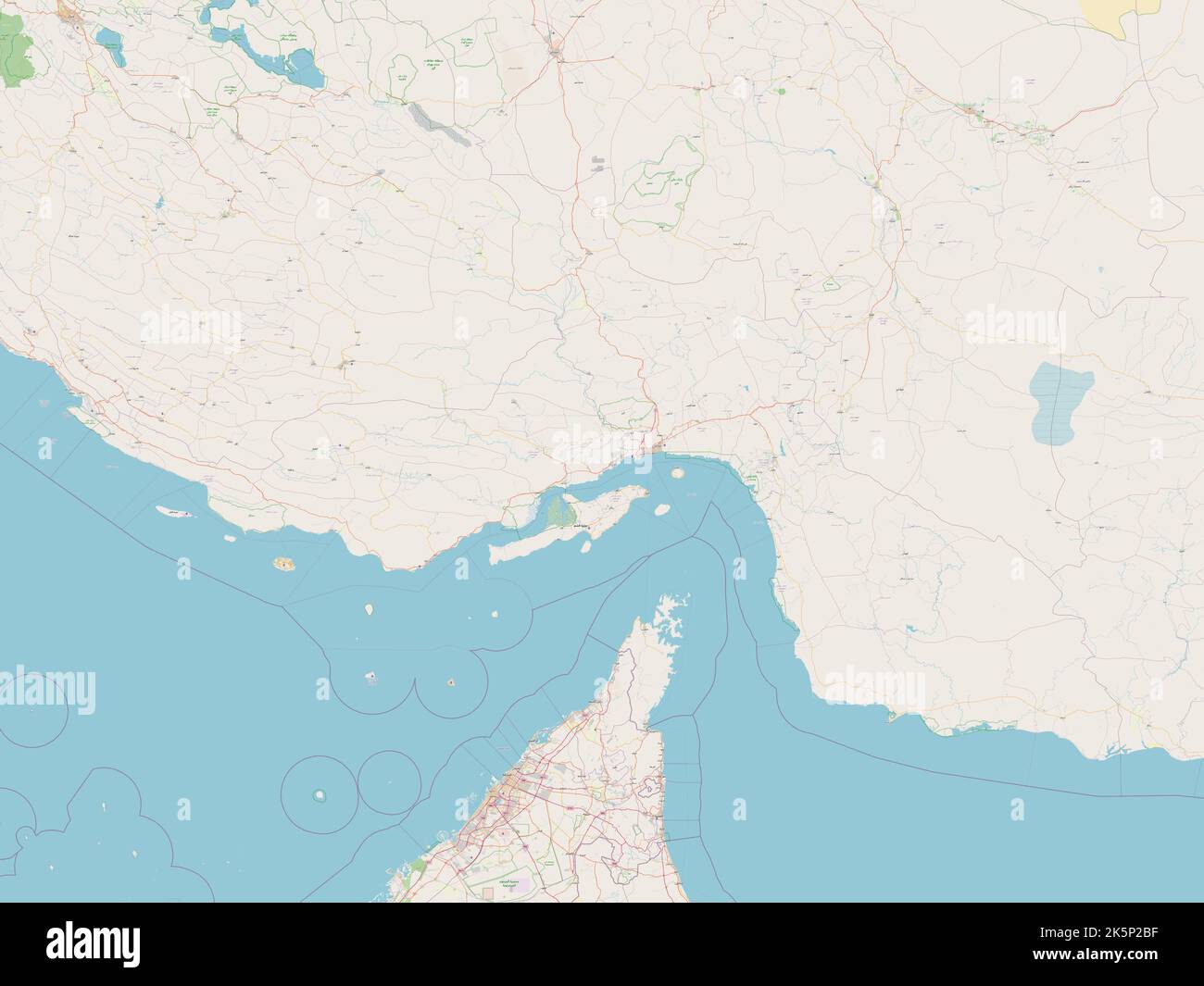 Hormozgan, province of Iran. Open Street Map Stock Photo - Alamy
