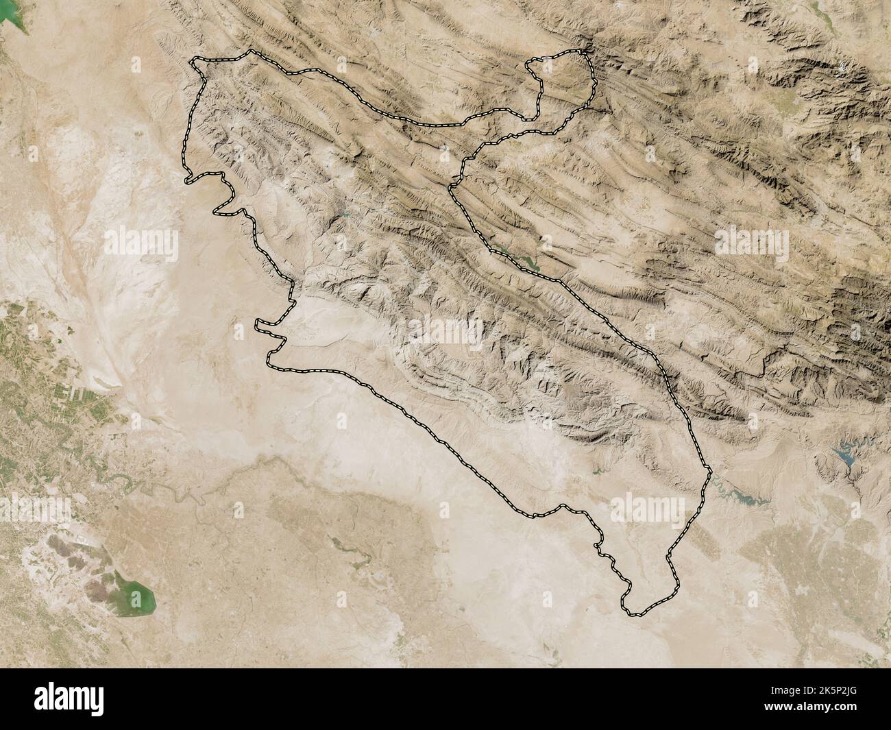Ilam, province of Iran. Low resolution satellite map Stock Photo - Alamy