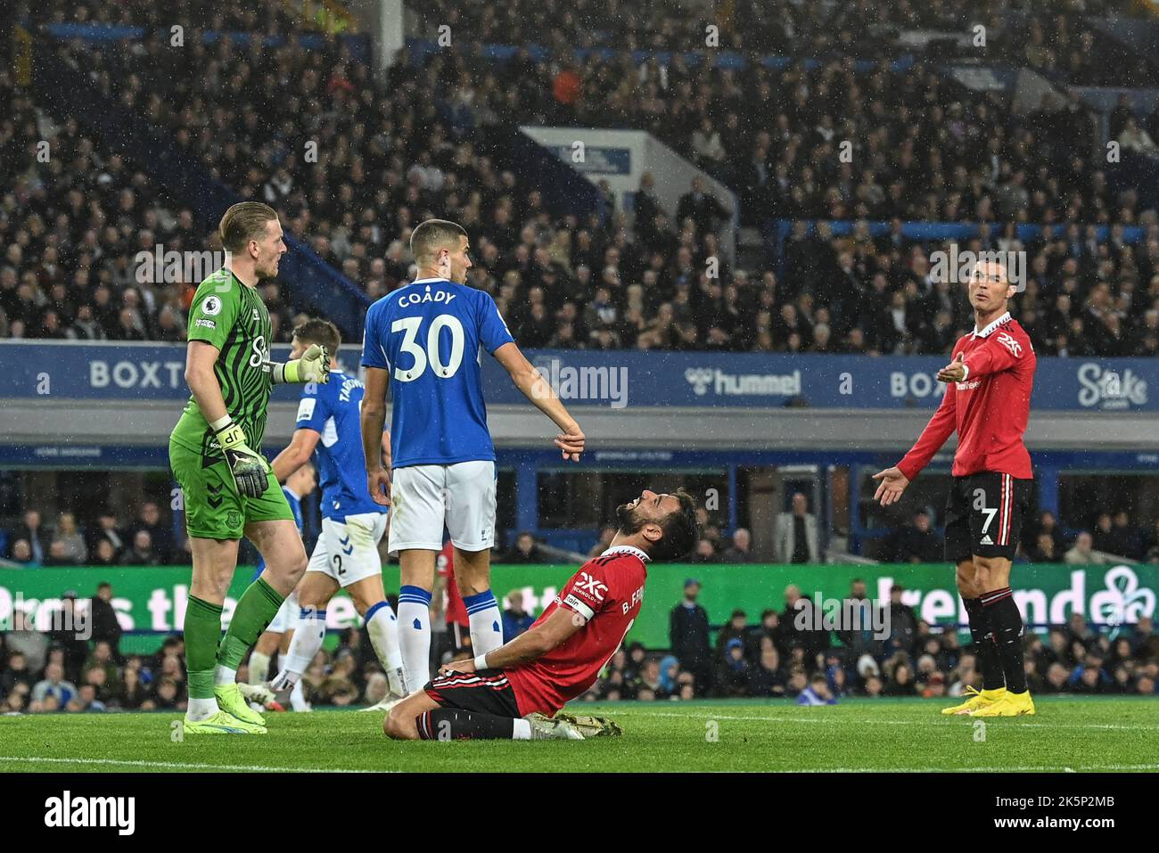 Bruno Fernandes #8 of Manchester United reacts after a missed chance on ...