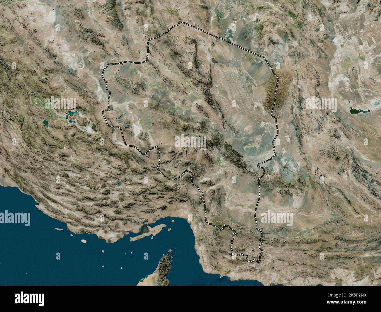 Kerman, province of Iran. High resolution satellite map Stock Photo - Alamy