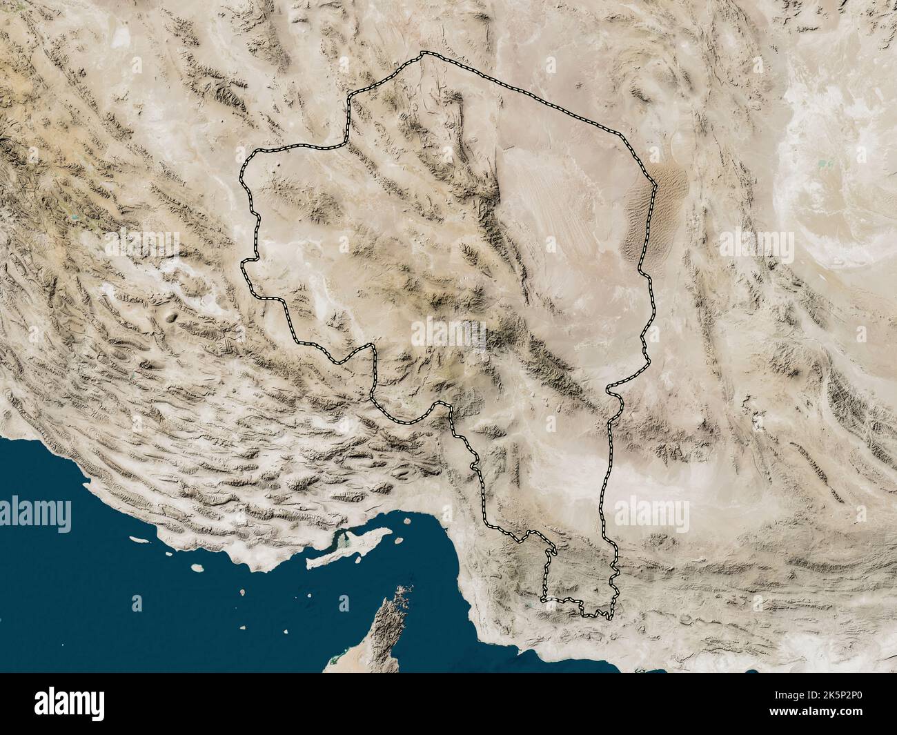 Kerman, province of Iran. Low resolution satellite map Stock Photo - Alamy