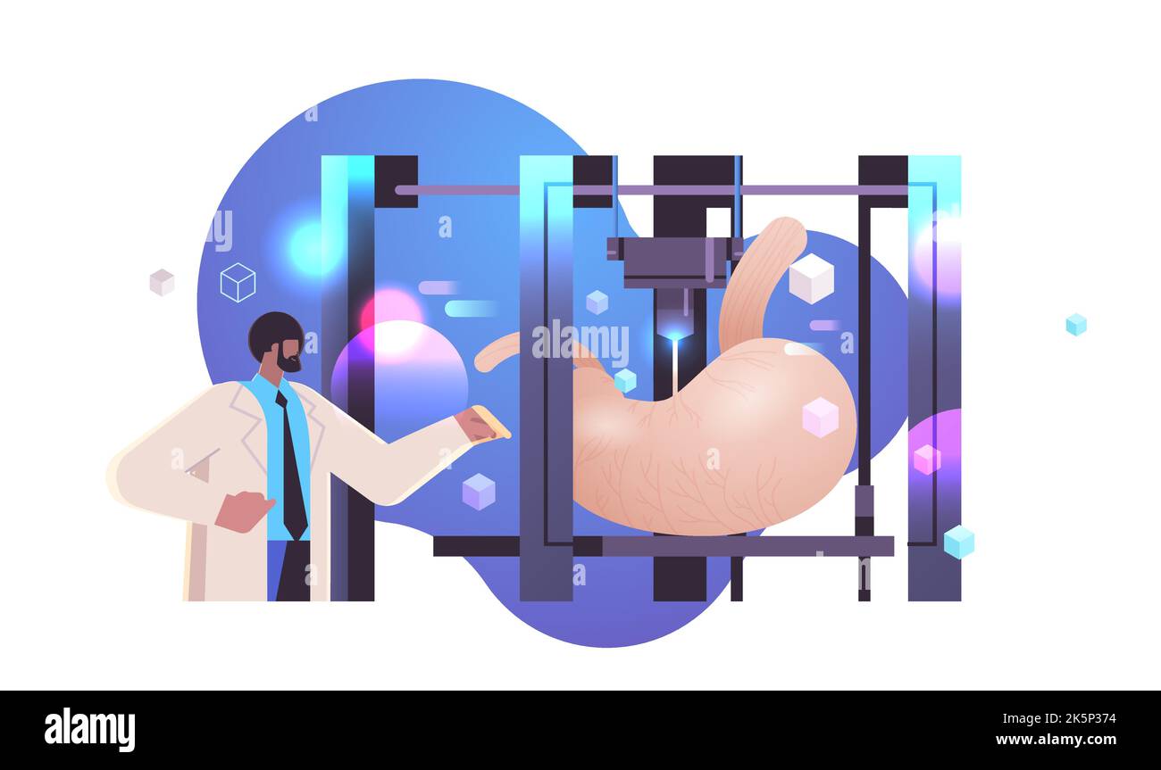 researcher prints stomach model on 3d bio printer medical printing of ...