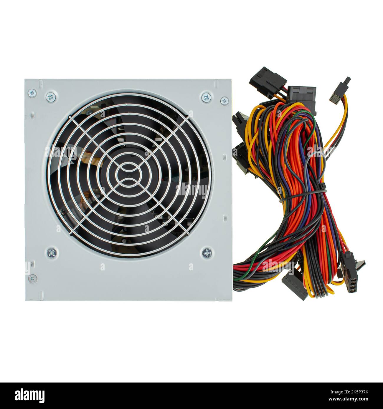 power supply for a computer, a spare part for a computer, on a white ...