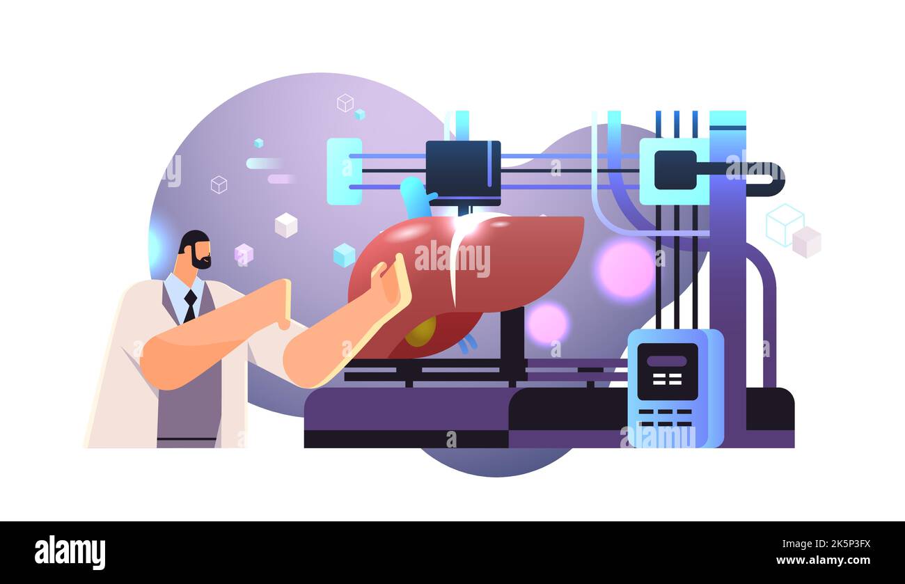 researcher prints liver model on 3d bio printer medical printing of ...