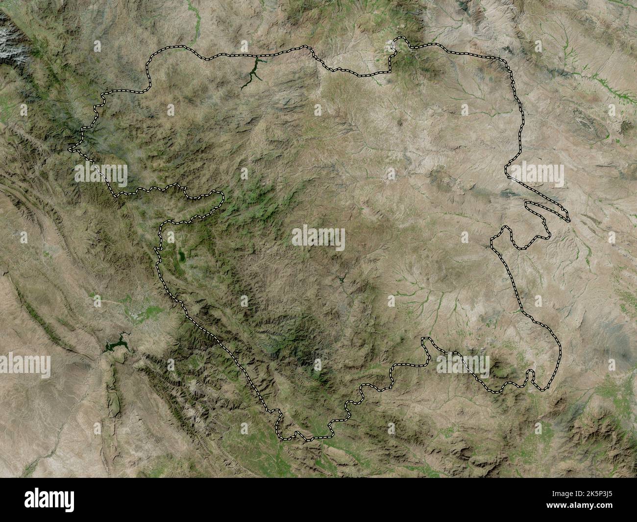Kordestan, province of Iran. High resolution satellite map Stock Photo ...