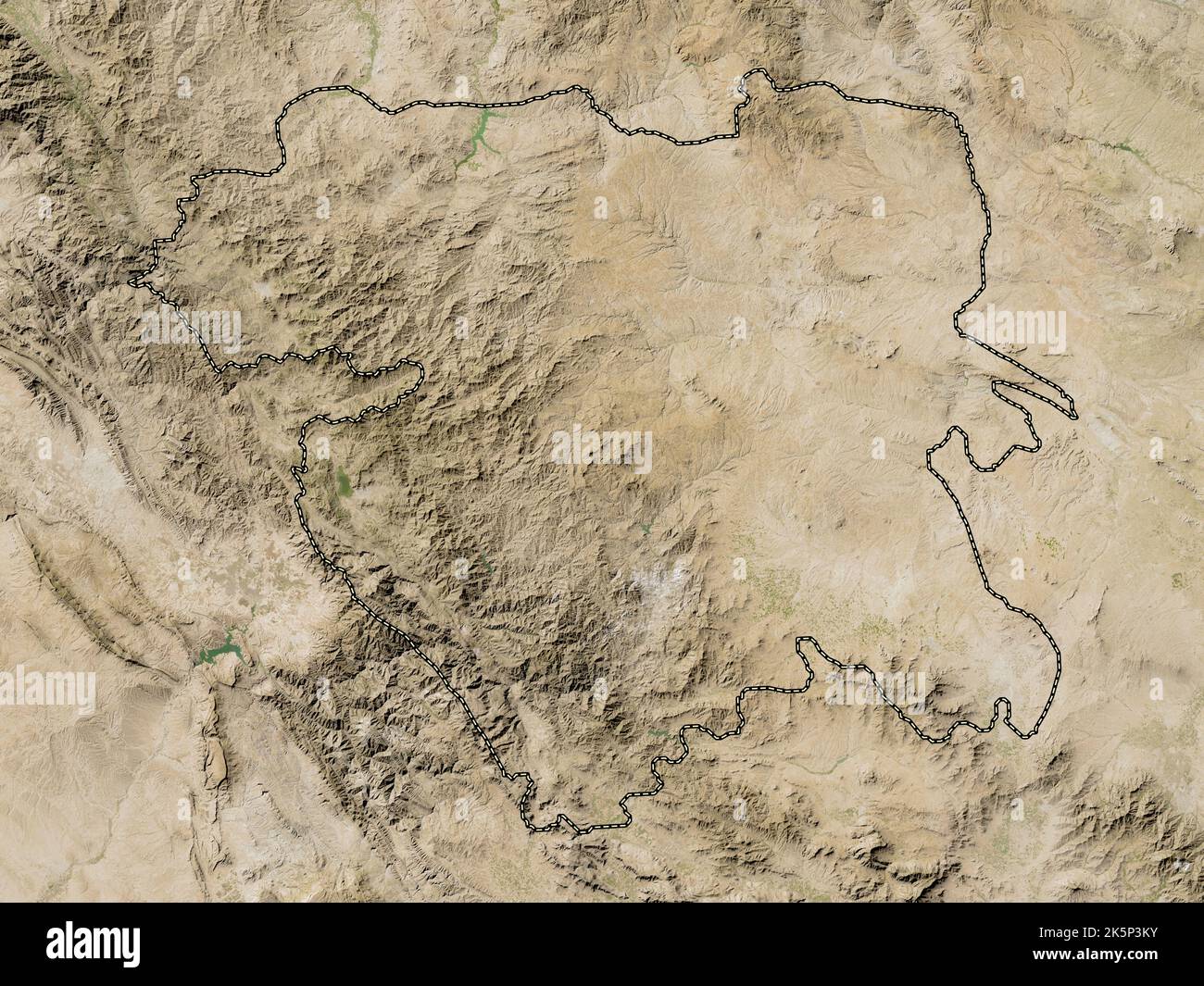 Kordestan, province of Iran. Low resolution satellite map Stock Photo ...