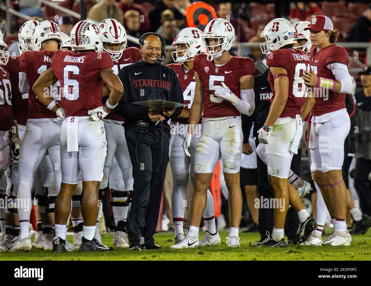 October 08 2022 Palo Alto, CA USA Stanford head coach David Shaw on the ...