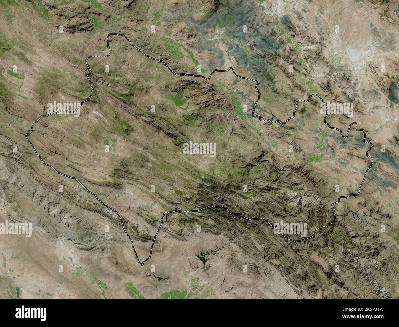 Lorestan, province of Iran. High resolution satellite map Stock Photo ...