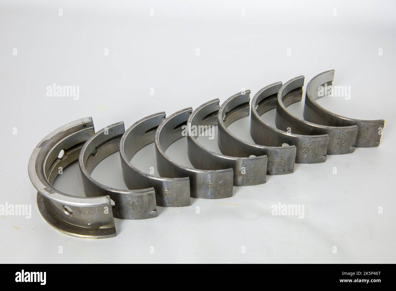 Crankshaft bearings isolated on white Stock Photo - Alamy
