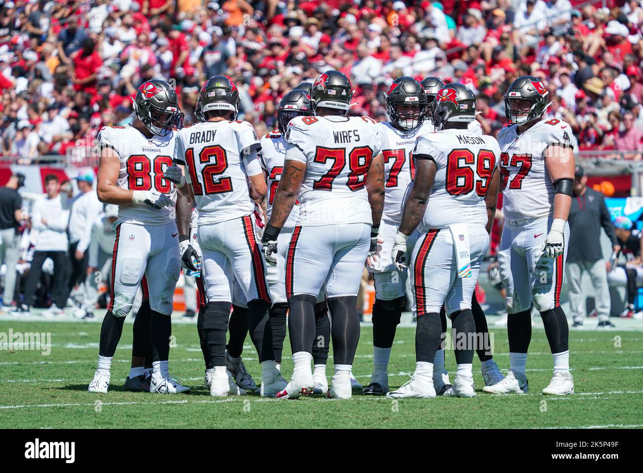Tampa Bay, Florida, USA, October 9, 2022, Tampa Bay Buccaneers players ...
