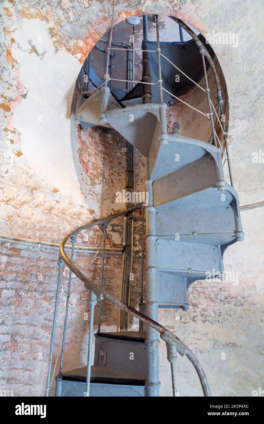 Spiral stairs, The Grey Lighthouse,Skagen, Denmark, Europe Stock Photo - Alamy