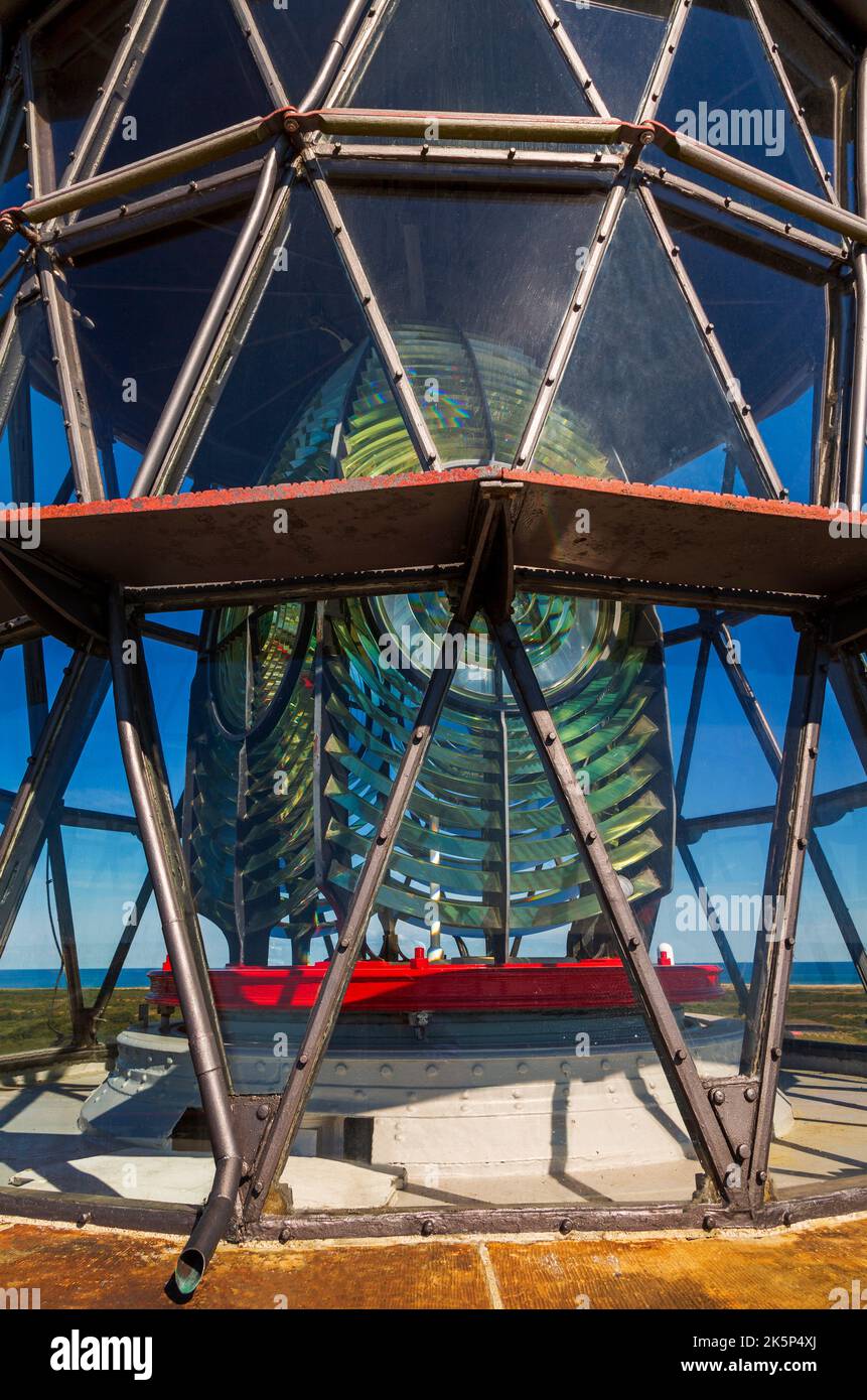 Fresnel lens, The Grey Lighthouse,Skagen, Denmark, Europe Stock Photo ...
