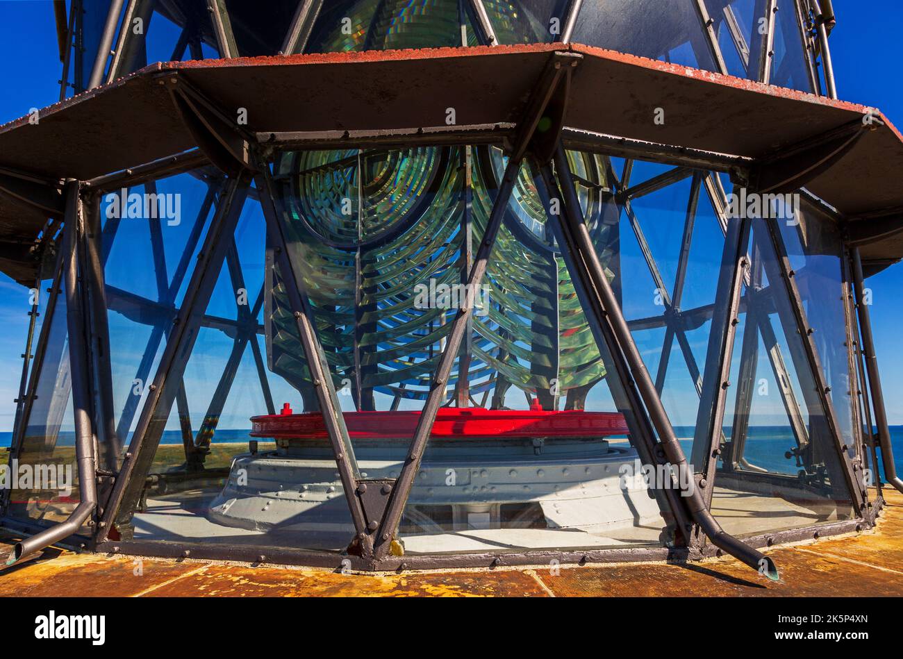 Fresnel lens, The Grey Lighthouse,Skagen, Denmark, Europe Stock Photo ...