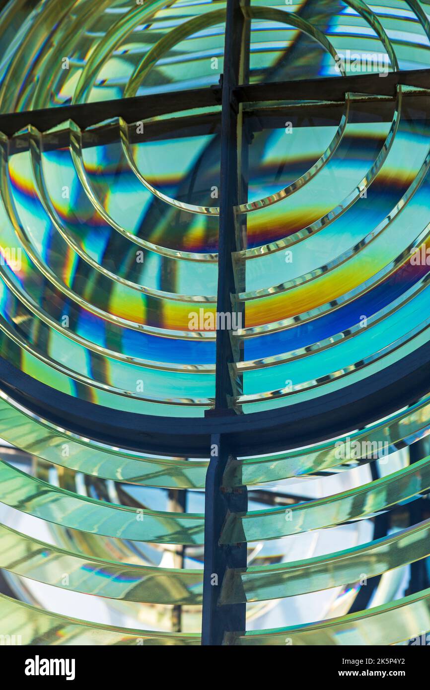 Fresnel lens, The Grey Lighthouse,Skagen, Denmark, Europe Stock Photo ...