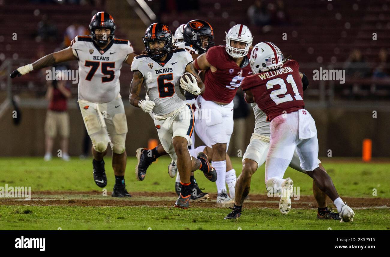 October 08 2022 Palo Alto, CA USA Oregon State running back Damien ...