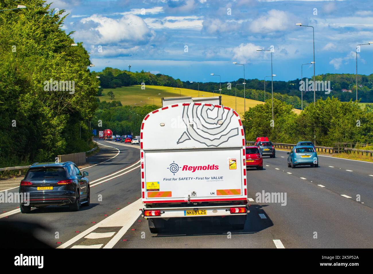 Heavy traffic on M25.The M25 or London Orbital Motorway is a major road ...