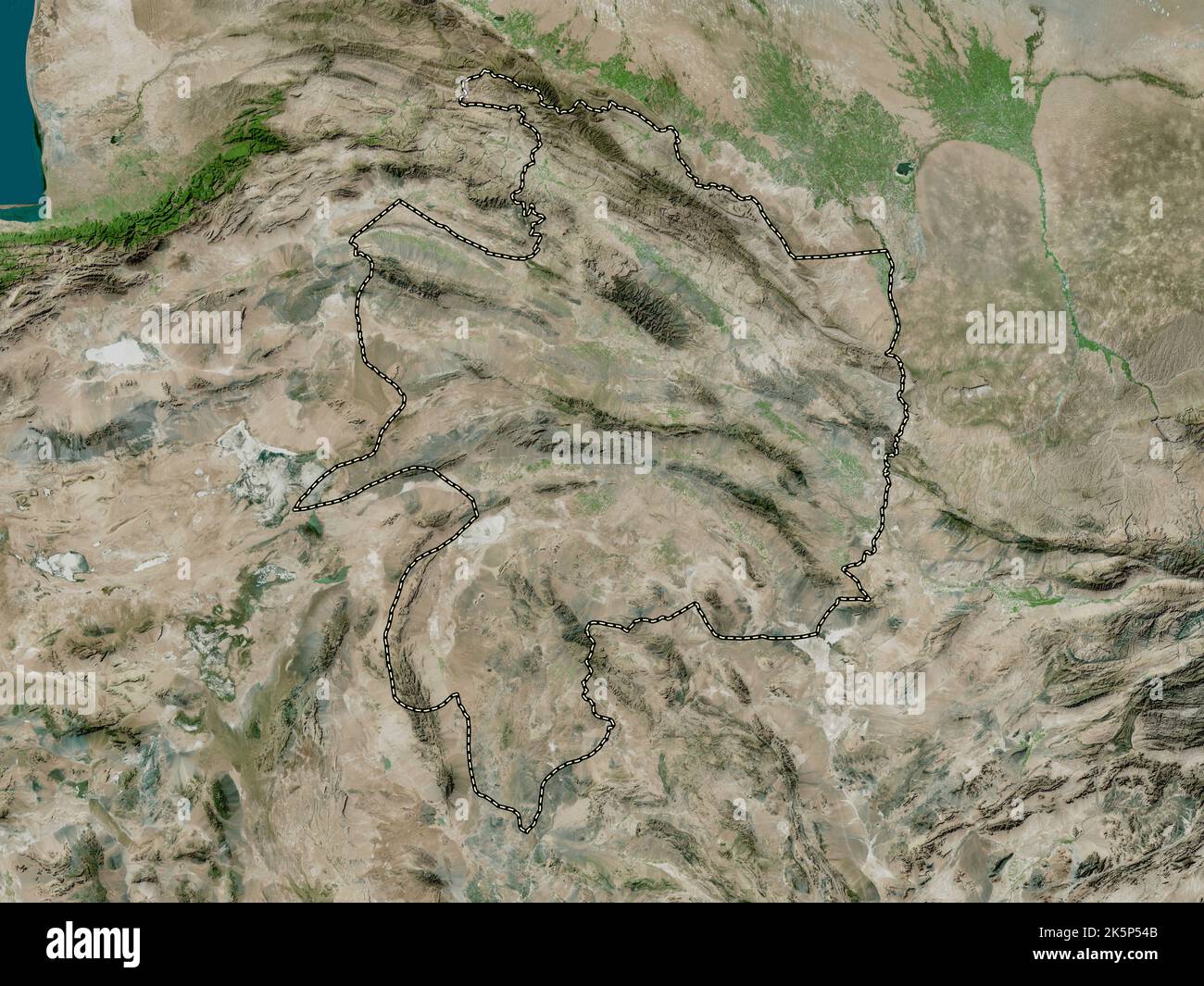 Razavi Khorasan, province of Iran. High resolution satellite map Stock ...