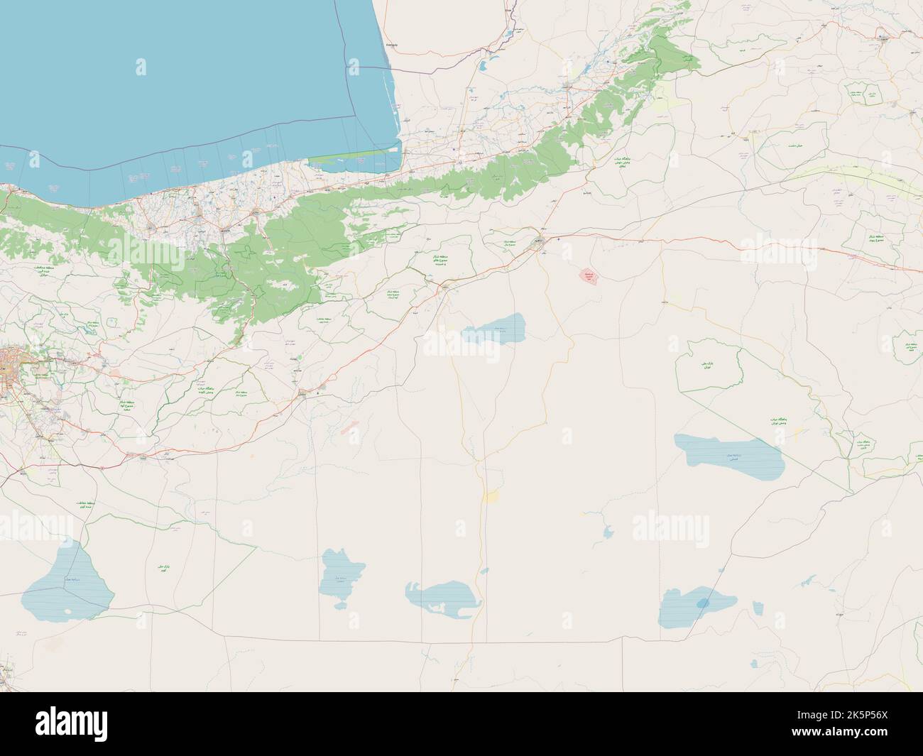 Semnan, province of Iran. Open Street Map Stock Photo - Alamy