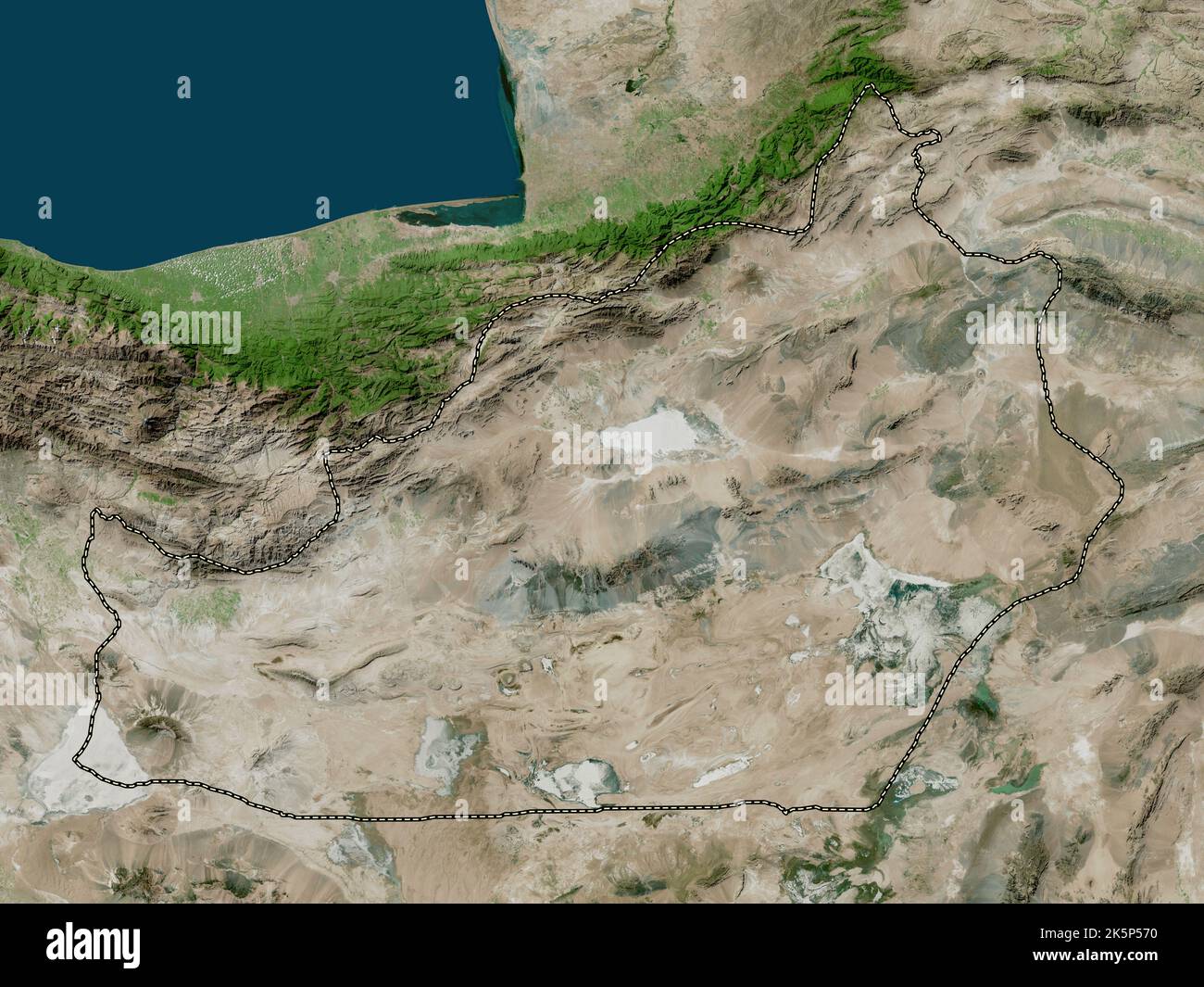 Semnan, province of Iran. High resolution satellite map Stock Photo - Alamy