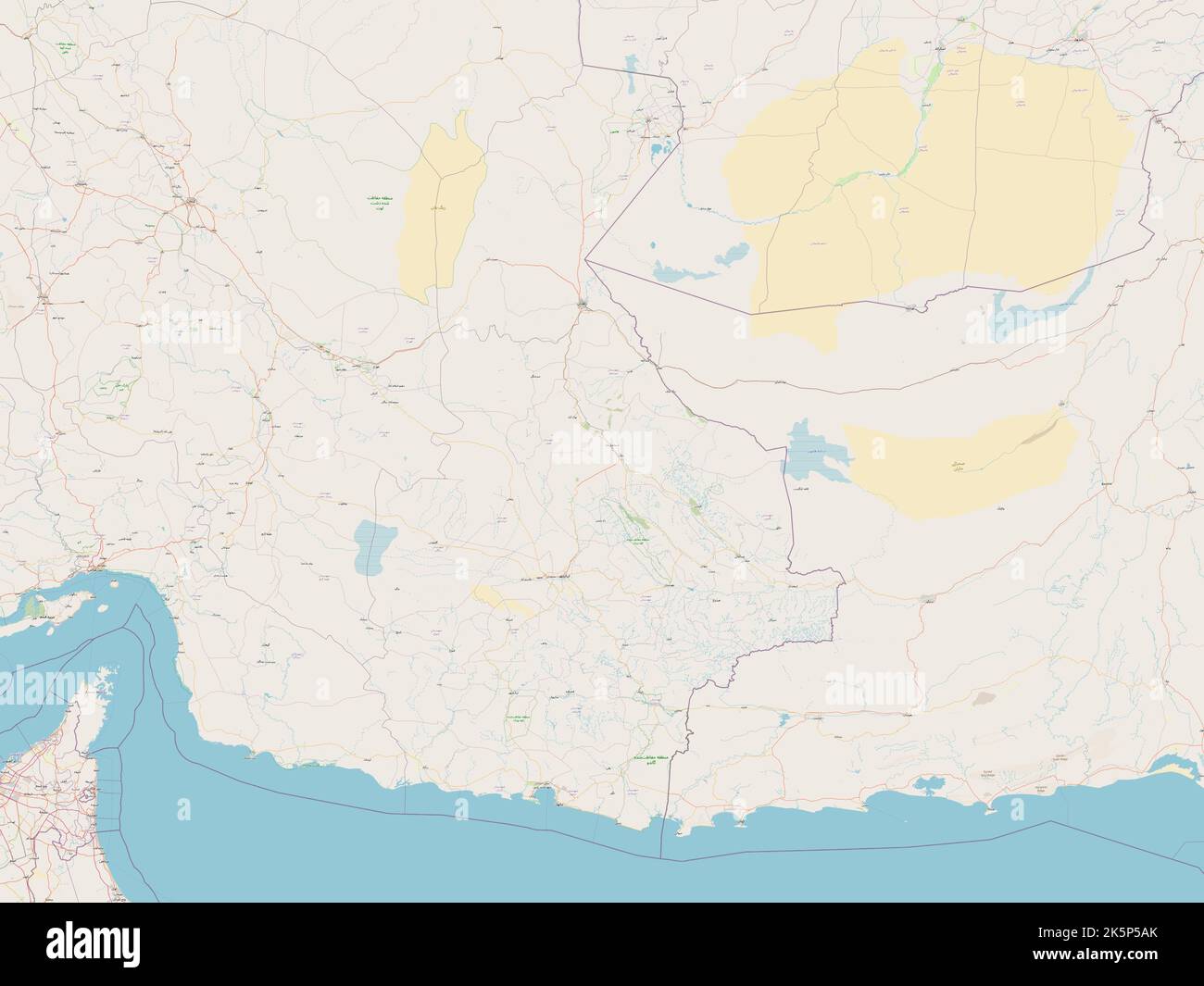 Sistan and Baluchestan, province of Iran. Open Street Map Stock Photo ...