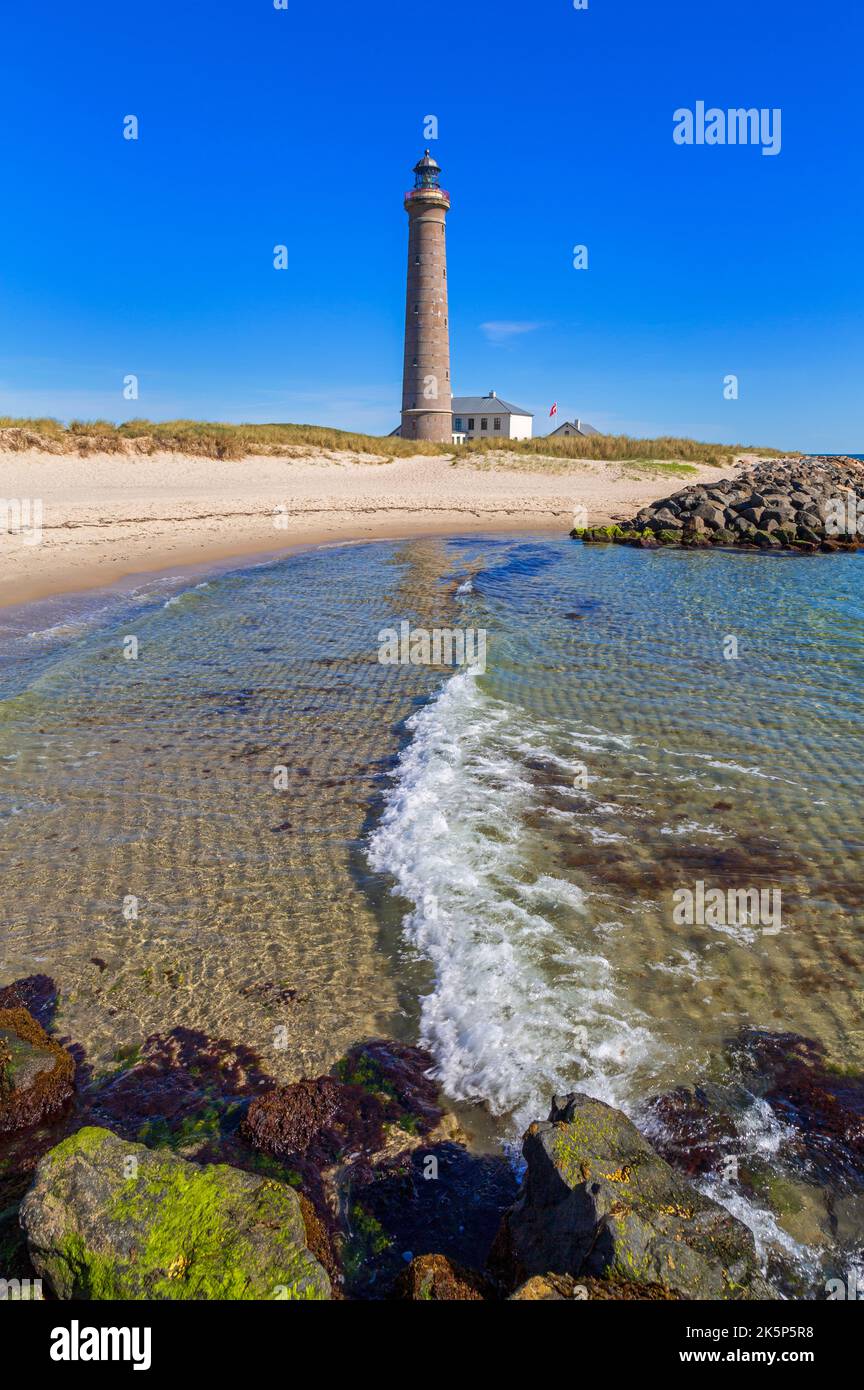 The Grey Lighthouse,Skagen, Denmark, Europe Stock Photo - Alamy