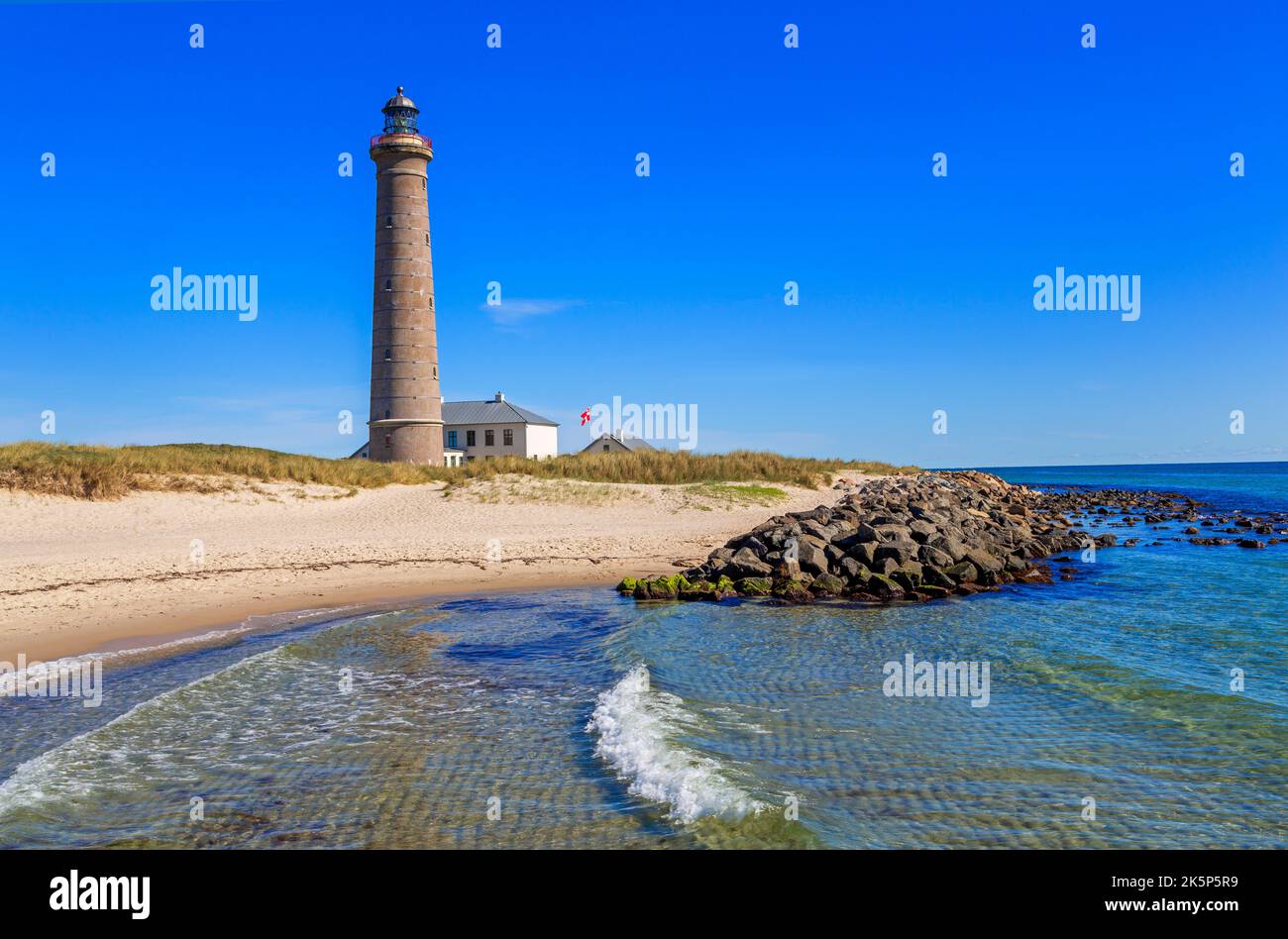 The Grey Lighthouse,Skagen, Denmark, Europe Stock Photo - Alamy