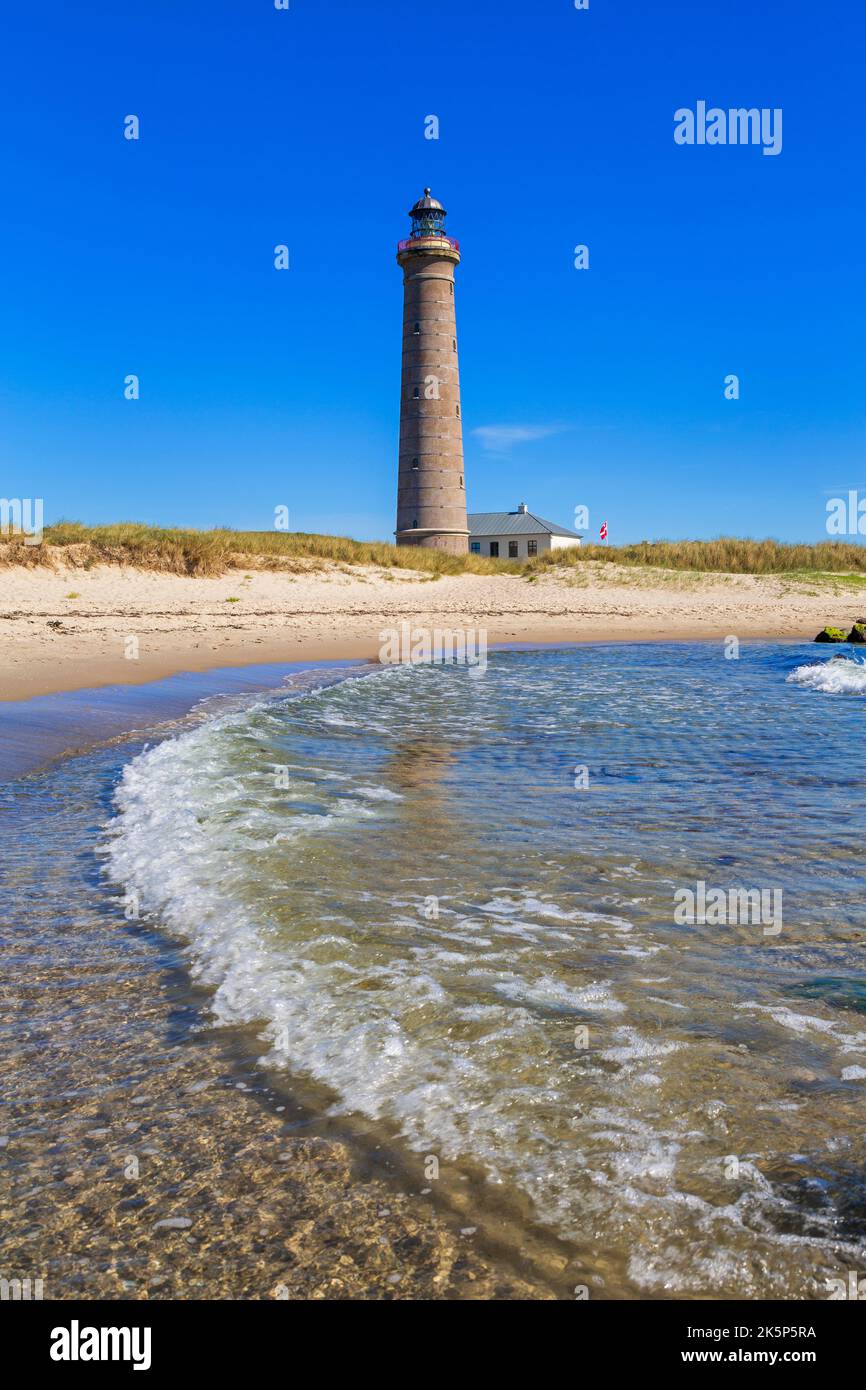 The Grey Lighthouse,Skagen, Denmark, Europe Stock Photo - Alamy
