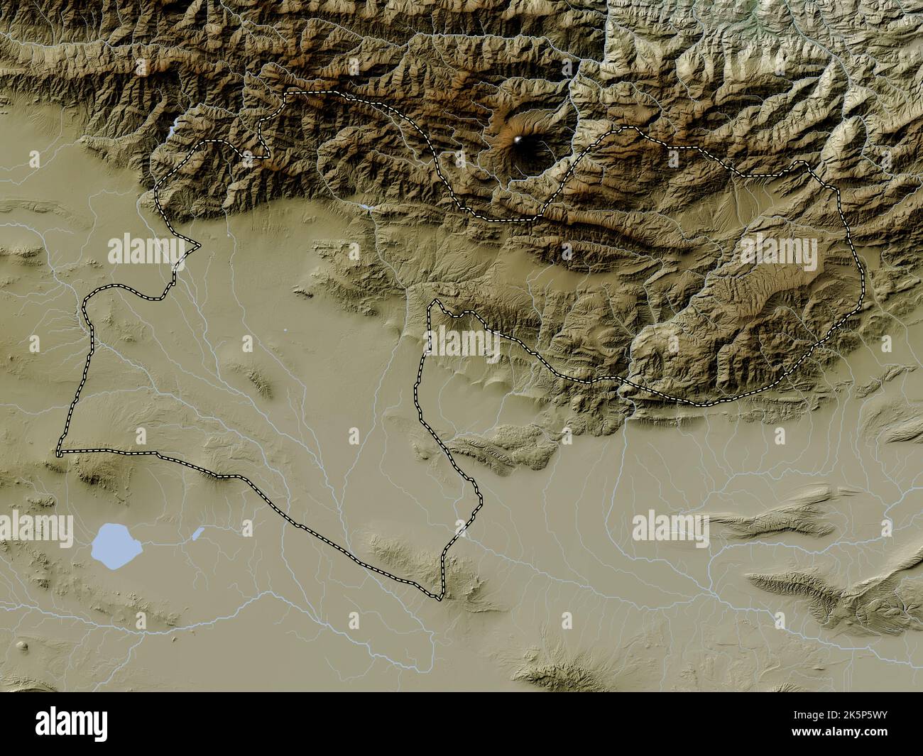 Tehran, province of Iran. Elevation map colored in wiki style with ...