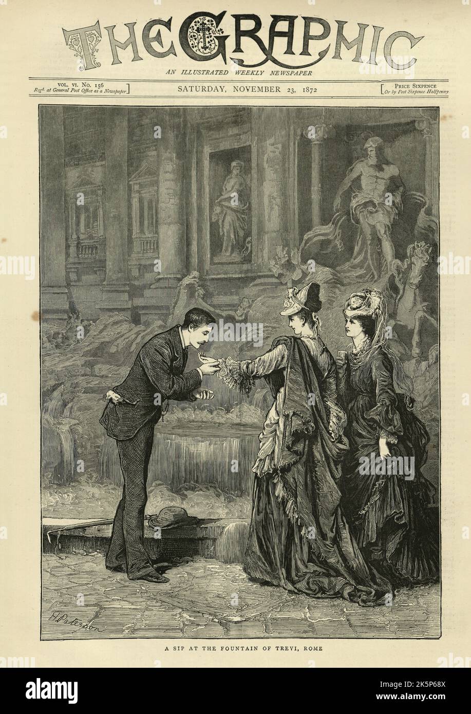 Sip at the Fountain of Trevi, Rome, Front page of the Grahic ...
