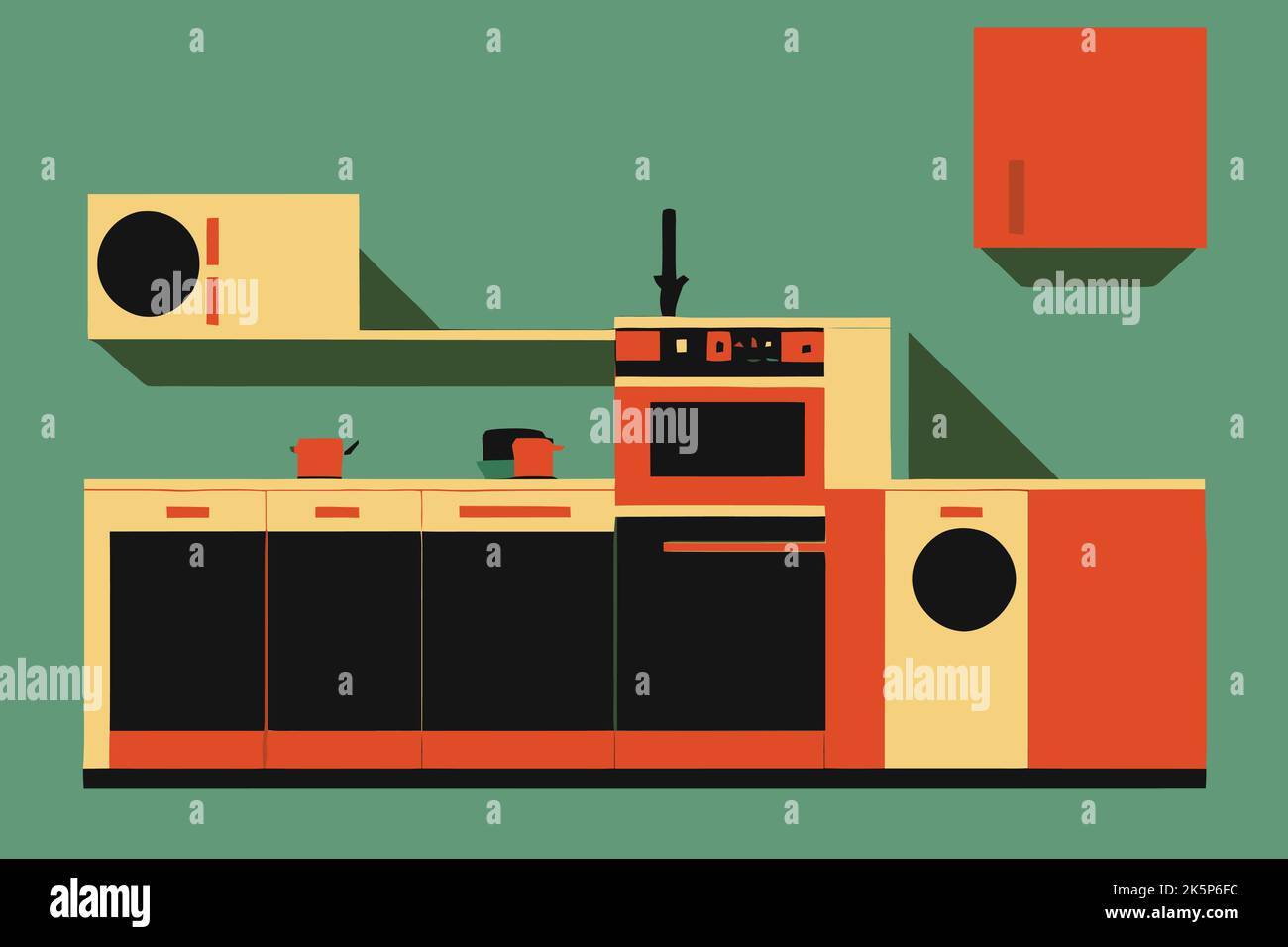 An illustration of a kitchen Stock Vector Image & Art - Alamy